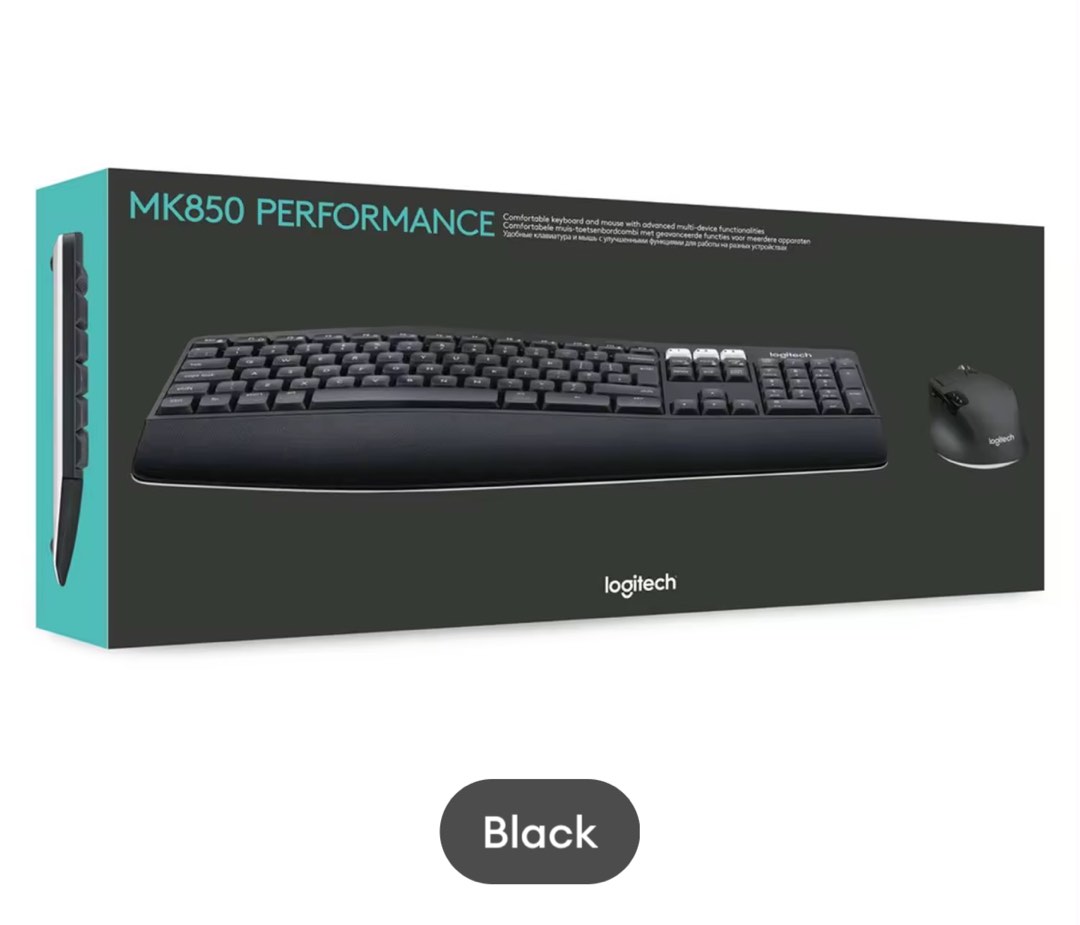 Logitech MK850 Multi-Device Wireless Keyboard and Mouse Combo, 2.4GHz ...