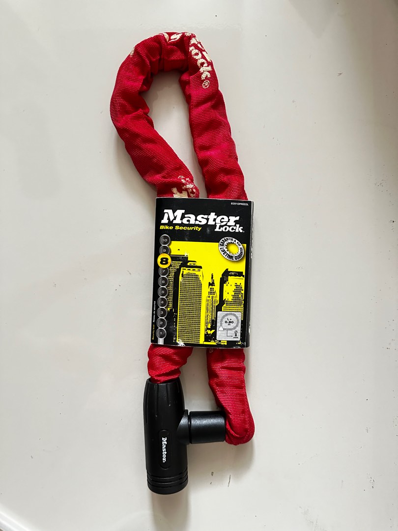 Master lock bike chain lock bicycle lock 1 meter heavy duty, Furniture ...