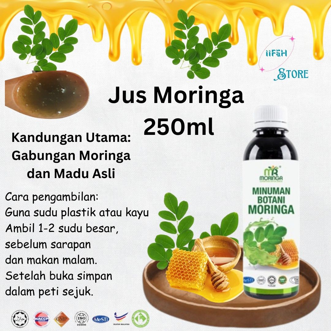 Moringa syrup 250ml [ Jus Moringa], Health & Nutrition, Health ...