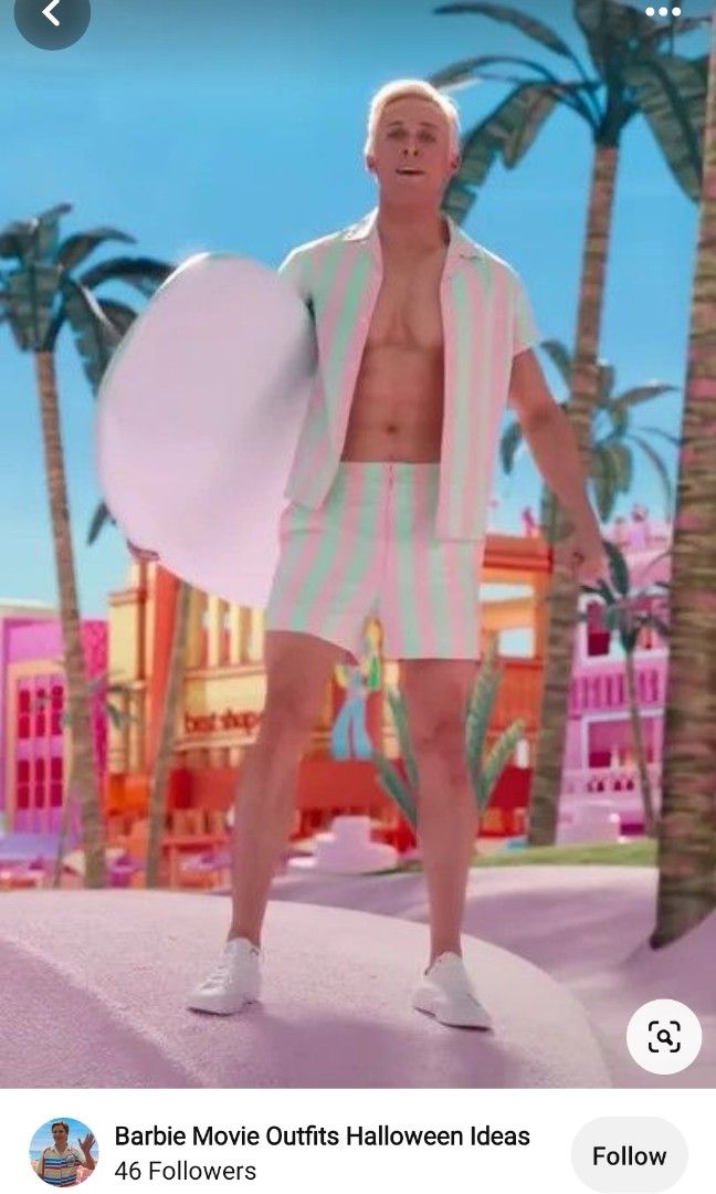 Movie Barbie Ken Beach outfit, Men's Fashion, Tops & Sets, Sets ...