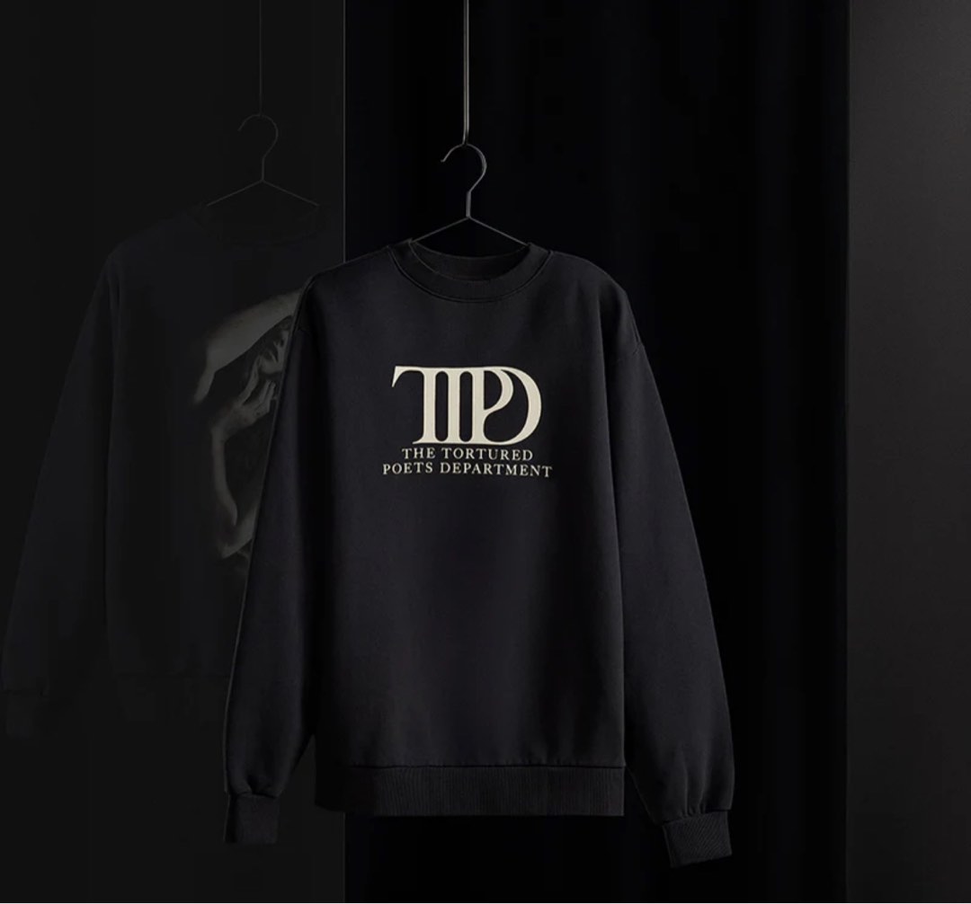 *on hand* Taylor Swift TTPD black crewneck, Women's Fashion, Tops ...