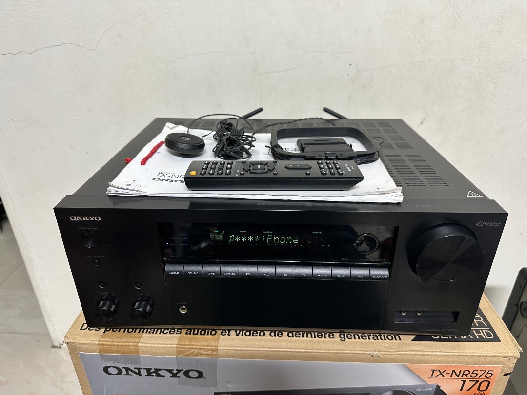 剛過保~ONKYO TX NR 575 收音/網路/劇院擴大機7.2 4K THX 3D HDMI 藍芽/wi-fi 擴大機 有原廠遙控器 ...