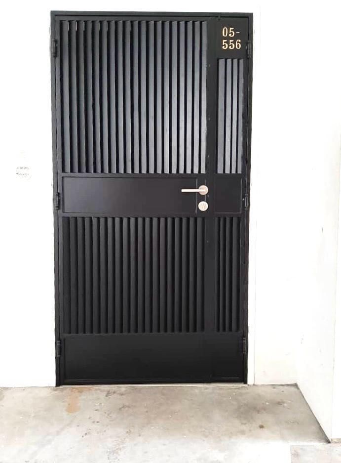 Powder Coating Privacy Louver Mild Steel Gate - Hdb gate / bto gate ...