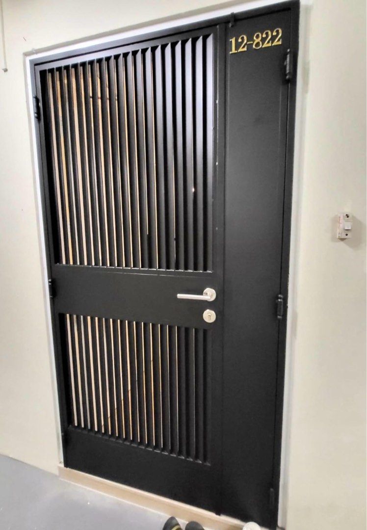 Privacy Louver Powder Coating Mild Steel Gate - Hdb / Bto / Condo ...