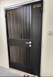 Powder Coating Privacy Louver Mild Steel Gate - Hdb gate / bto gate ...