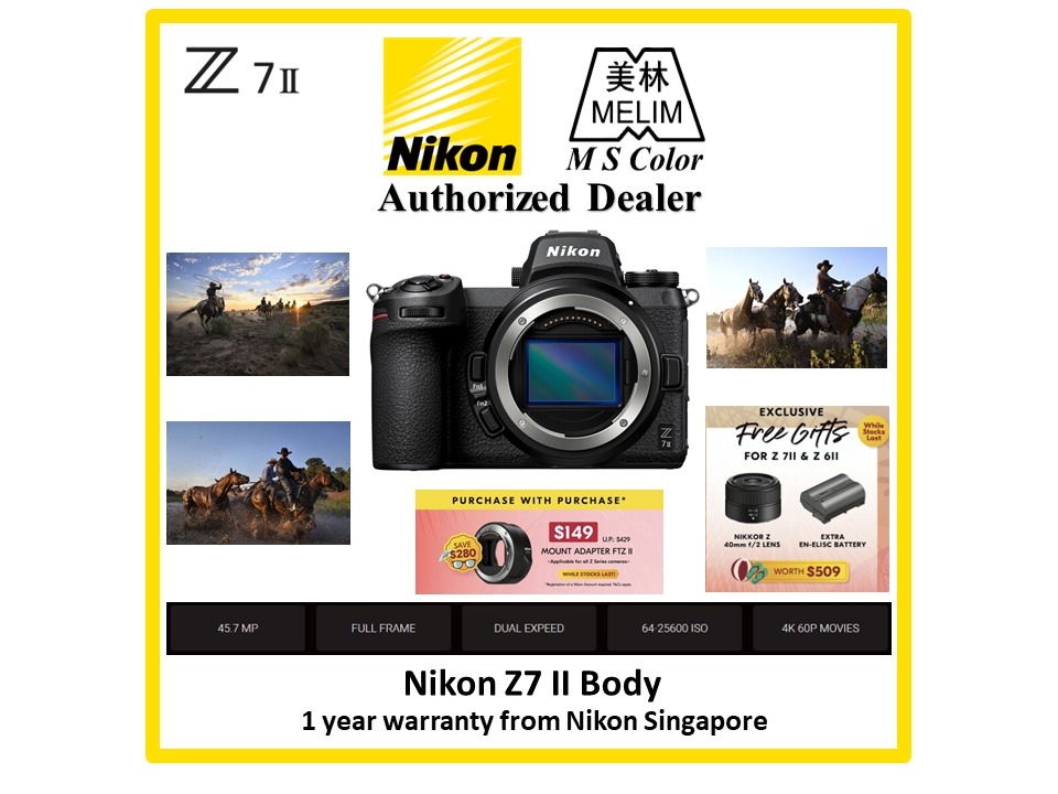 [READY STOCK + FREE LENS] Nikon Z7 II Body | 45.7MP FX-Format BSI CMOS ...