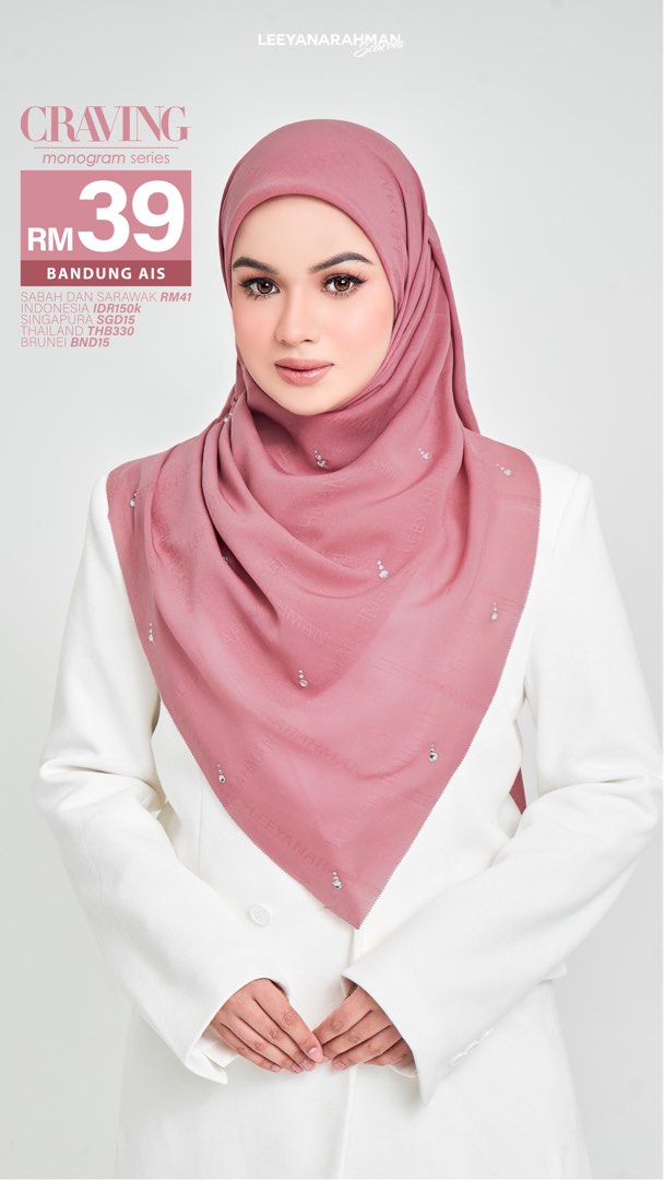 ‼️READY STOCK‼️ Leeyanarahman Craving Monogram Tudung bawal manik ...