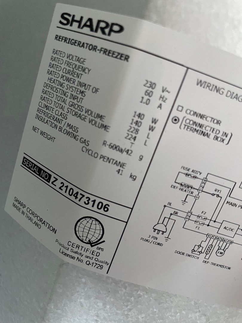 SHARP Refrigerator (Inverter), TV & Home Appliances, Kitchen Appliances ...