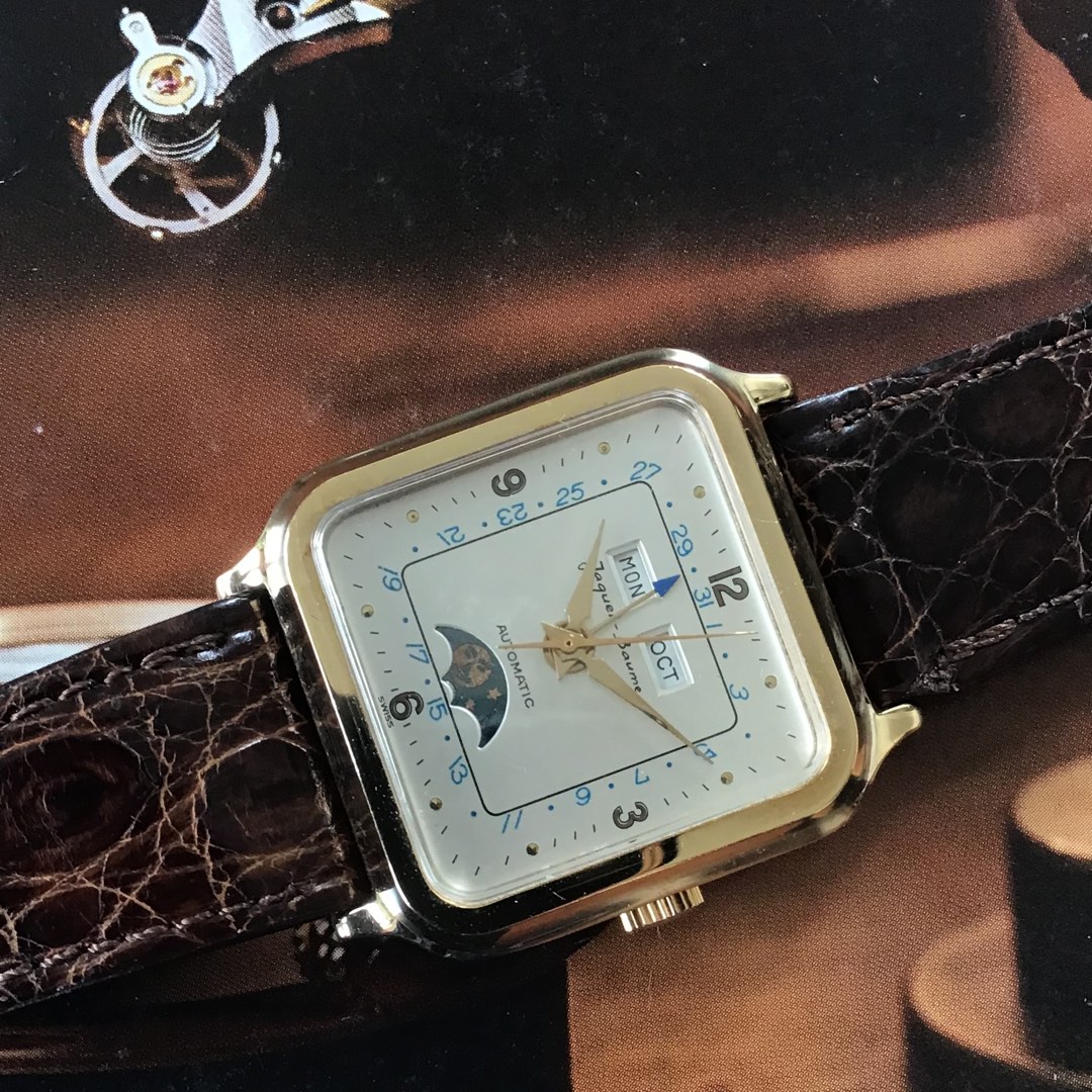 NOS Vintage 1970’s Jaquet baume Complete Calendar triple Moonphase ...
