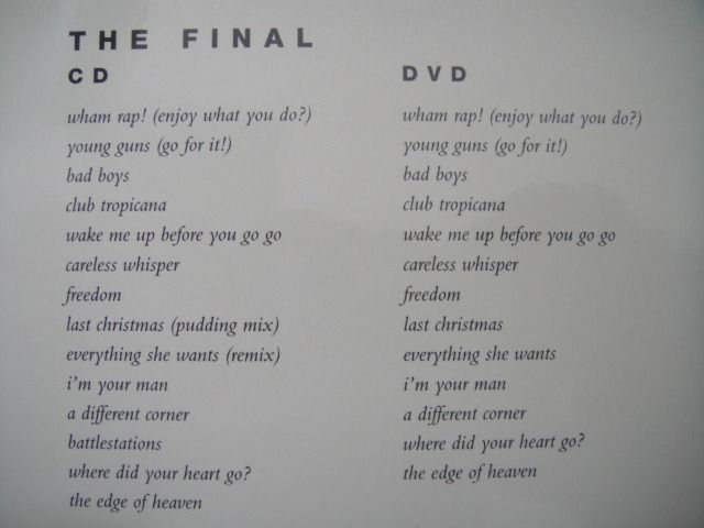 Wham! - THE FINAL CD + DVD (港版) (附紙外盒 及 小畫冊), 興趣及遊戲, 音樂、樂器 & 配件, 音樂與媒體 ...