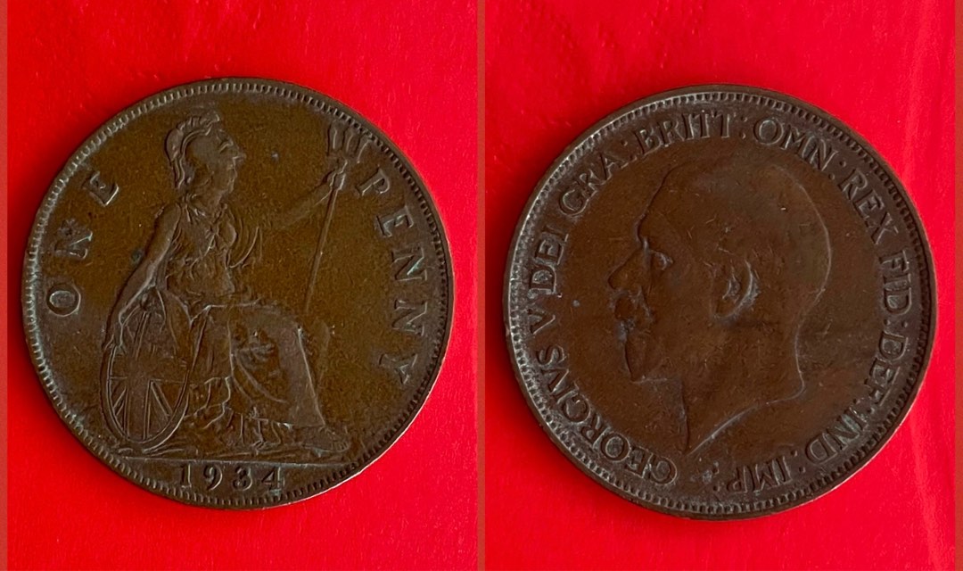 1934 UK ONE PENNY VINTAGE, Hobbies & Toys, Memorabilia & Collectibles ...