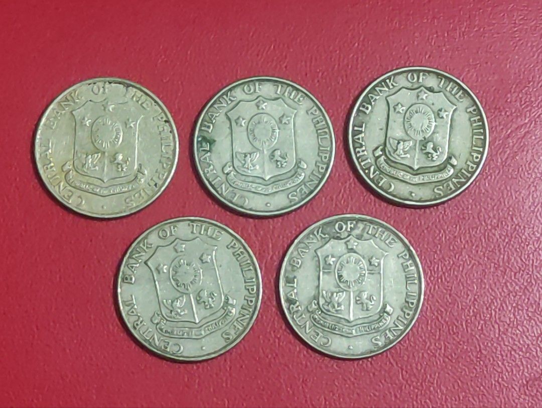 25 Centavos English Series Set (1958,1960,1962,1964,1966), Hobbies ...