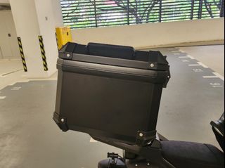 Baxic 45L Meta-Plastic "Metal" Motorcycle Rounded Top Box, Motorcycles ...