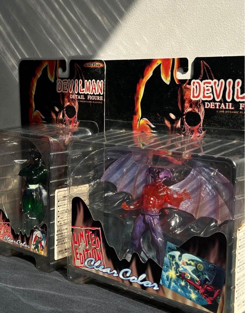 售：惡魔人 絕版美品 1998年 UNIFIVE デビルマン 惡魔人 DEVILMAN 韮澤靖 限量 蓄光版 吊卡模型 $500*3 ...