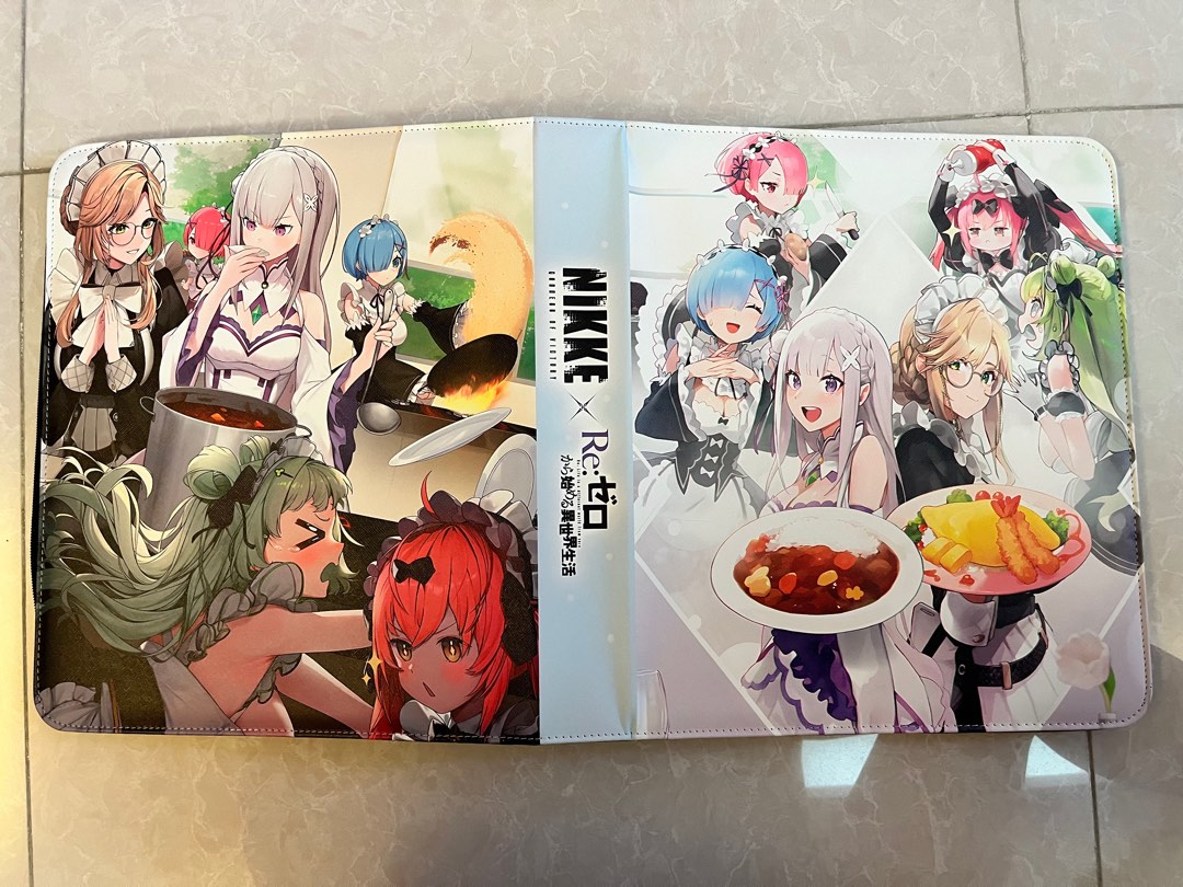 [預訂] 私人訂製款式 Nikke 妮姬卡簿 Re0 從零開始 的異世界生活 合作主題 雷姆/ 拉姆 / 愛蜜莉雅 另有購簿優惠 跟30張黑色直插加頁, 預購 - Carousell