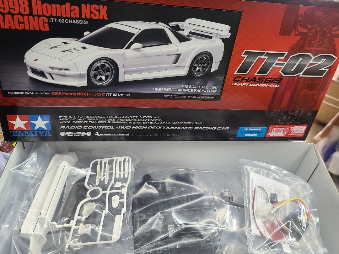 田宮模型 雙星遙控車 Tamiya 58739 NSX TT02 with Hobbywing 1060 esc 電子變速, 興趣及遊戲 ...