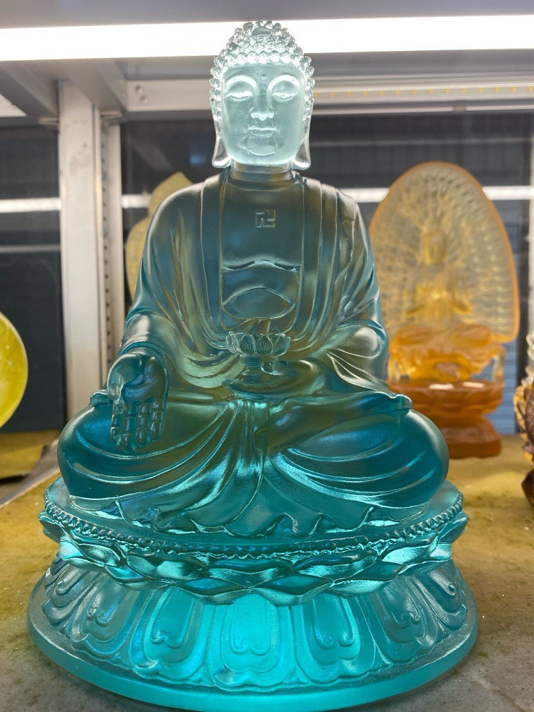 琉璃阿弥陀佛 Coloured Glazed Amitabha, Hobbies & Toys, Memorabilia & Collectibles, Religious Items on ...