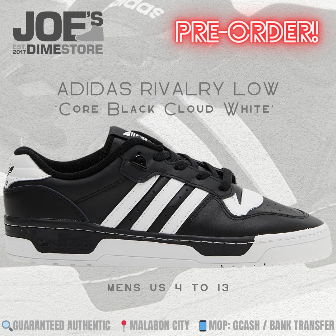 Adidas Rivalry Low Core Black Cloud White, Men's Fashion, Footwear ...