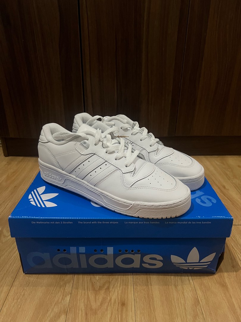 Adidas Rivalry Low Triple White, Men's Fashion, Footwear, Sneakers on ...