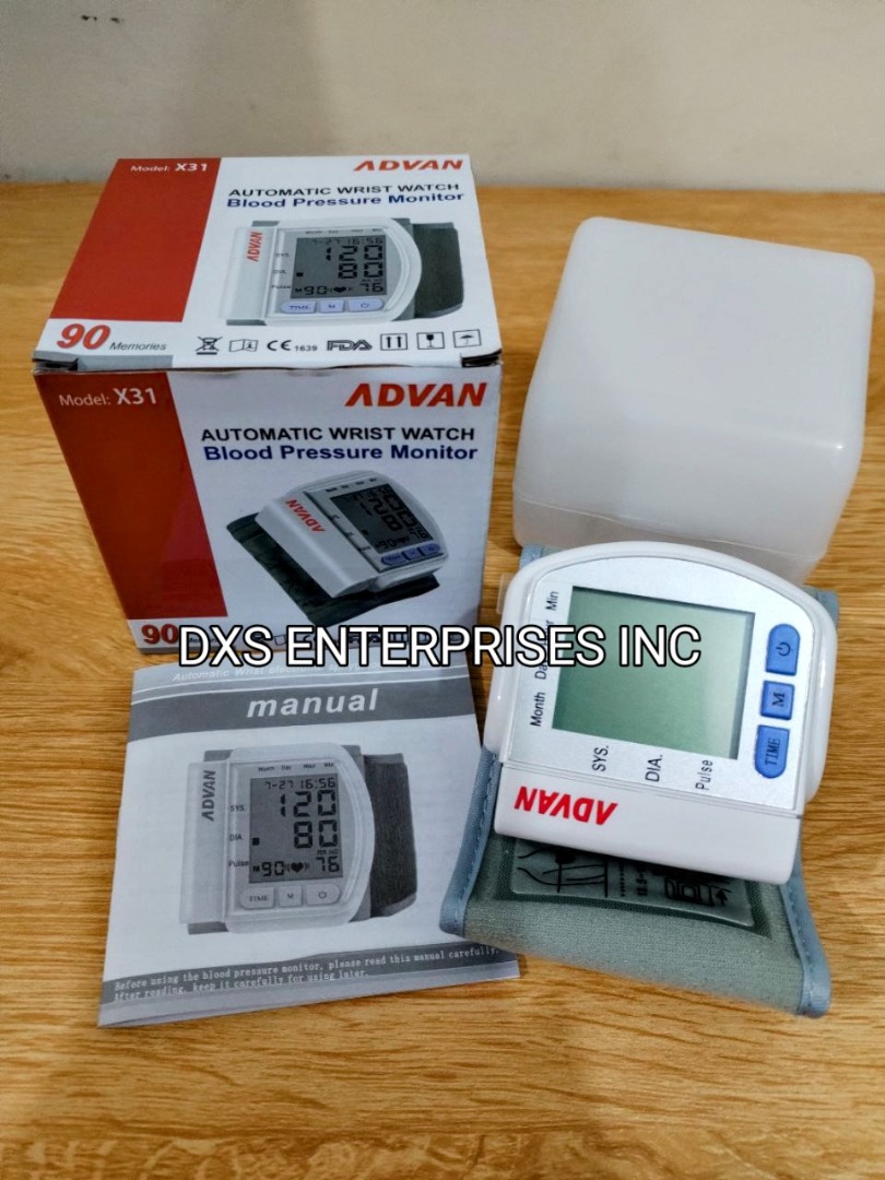 ADVAN WRIST WATCH DIGITAL BLOOD PRESSURE MONITOR- COMPLETE SET WITH ...