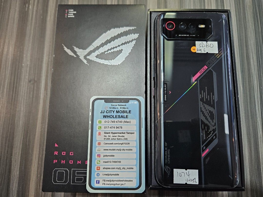 Asus ROG 6 5G 12GB Ram 256GB Dual Sim (Gaming Phone) - Fullset, Mobile ...