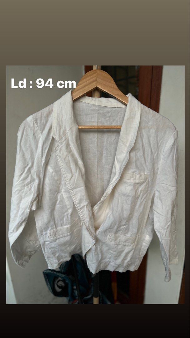 Atasan putih kemeja putih outer putih bukan uniqlo, Fesyen Wanita ...