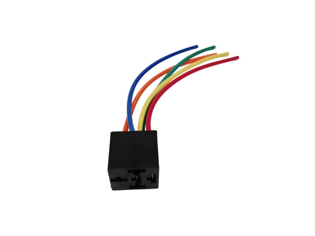 BOSCH RELAY SOCKET with WIRES 5-PIN 12V SPDT, BEST FOR MOTORCYCLE RELAY ...