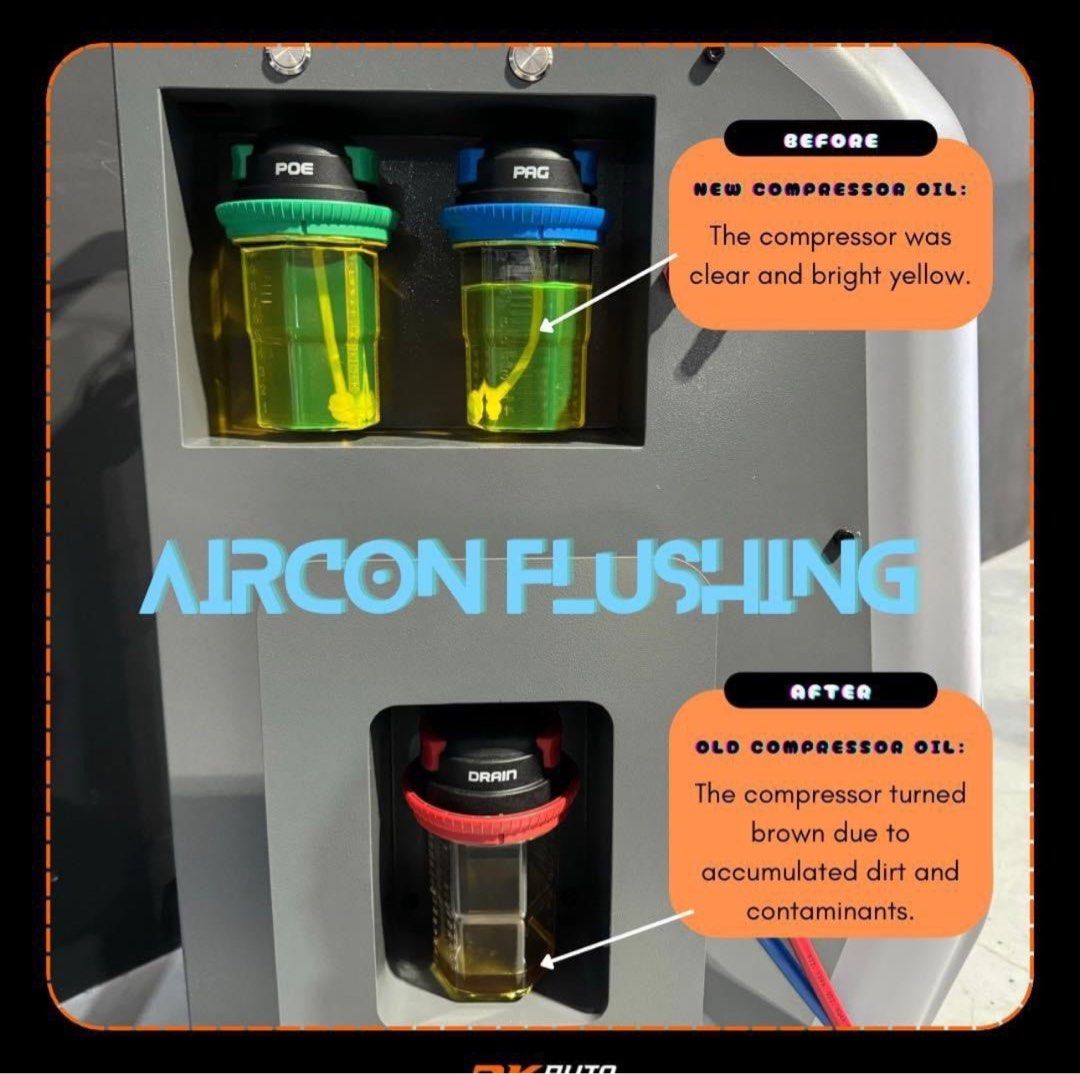 CAR AIRCON SERVICE & FLUSH, COMPRESSOR, RADIATOR, COOLING COIL, SERVO ...