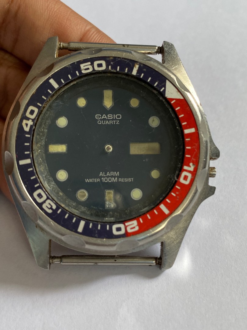 Casio Pepsi Bezel MMA-200W Quartz Watch For Repair/Restore, Men's ...