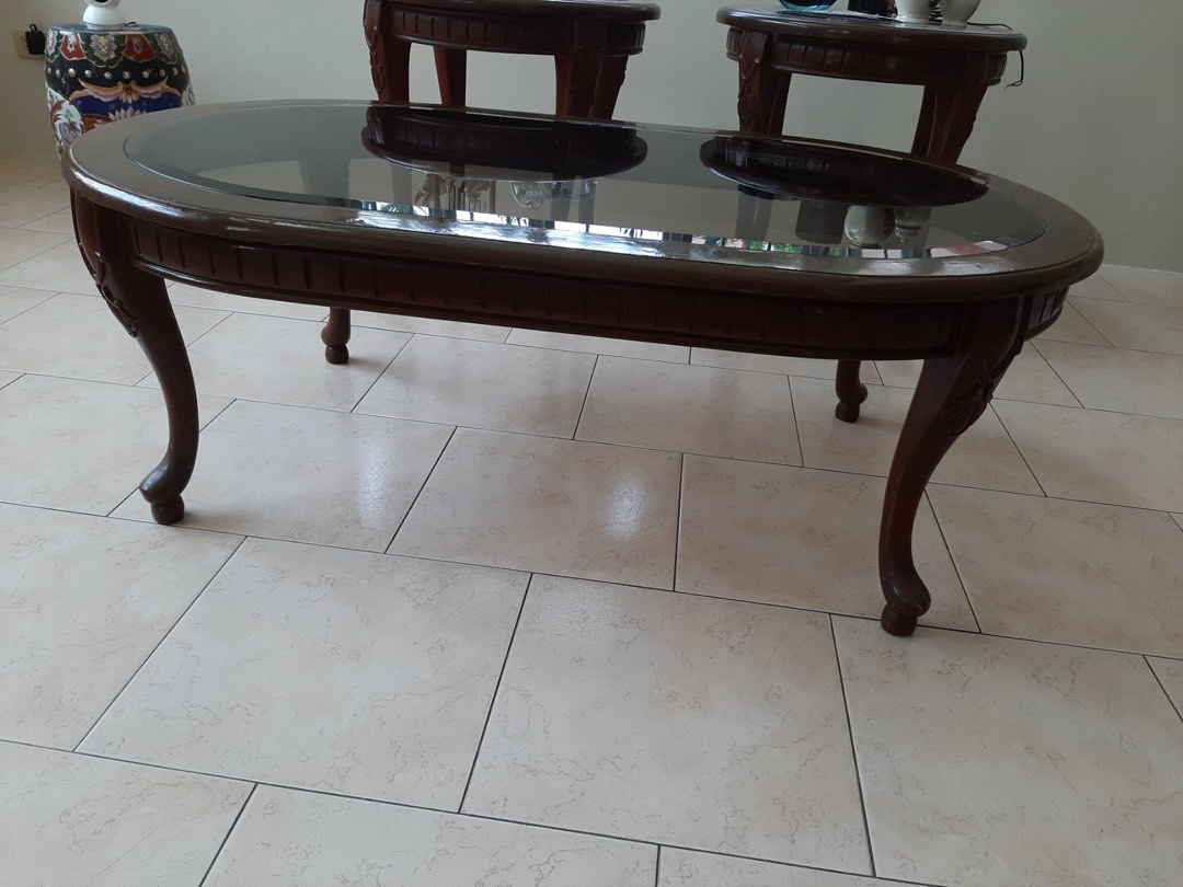 Center table and 2 side tables, Furniture & Home Living, Furniture ...