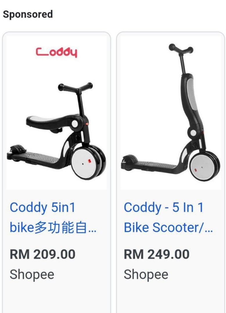 Coddy 5-in-1 Tricycle, Babies & Kids, Infant Playtime on Carousell