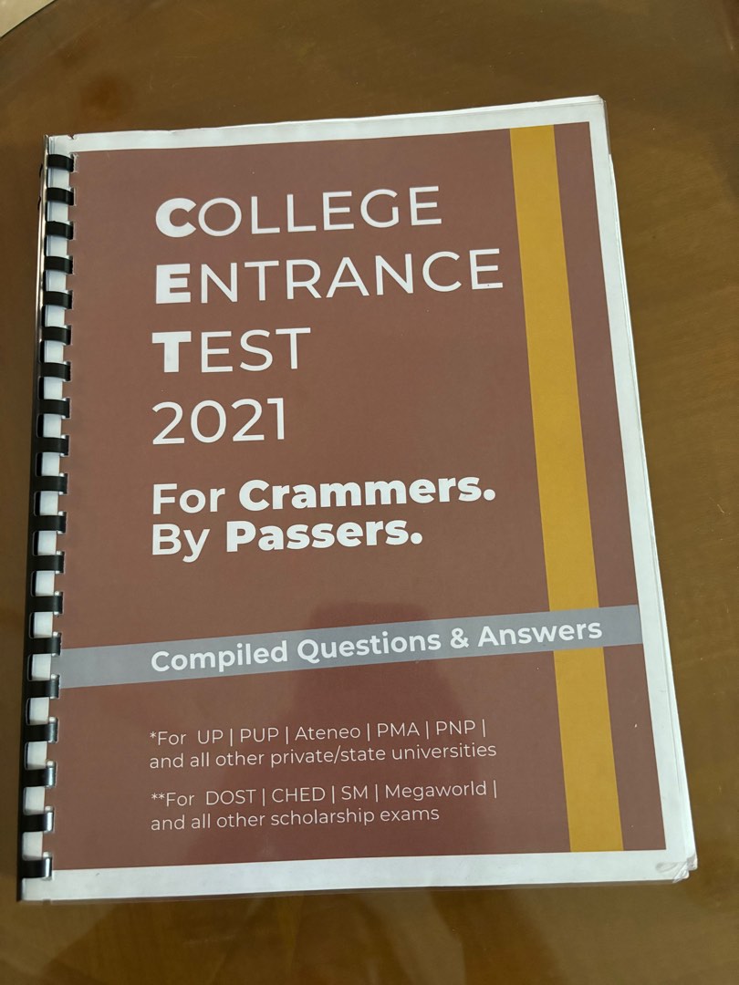 College Entrance Tests Reviewer (Compiled Questions and Answers ...