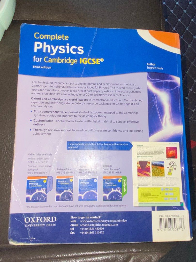 Complete Physics for Cambridge IGCSE® Third edition Oxford Textbook, Hobbies & Toys, Books ...