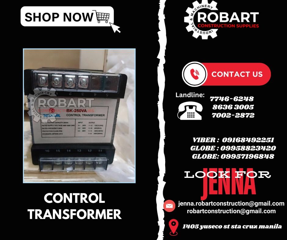 control transformer model : BK-250VA 480/240V brand: WIXIM, Commercial ...