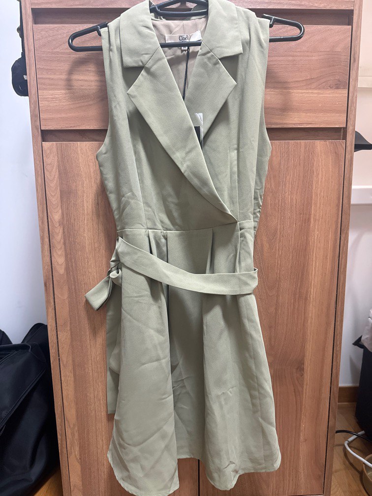 Coo Seoul Green Dress, Women's Fashion, Dresses & Sets, Dresses on ...