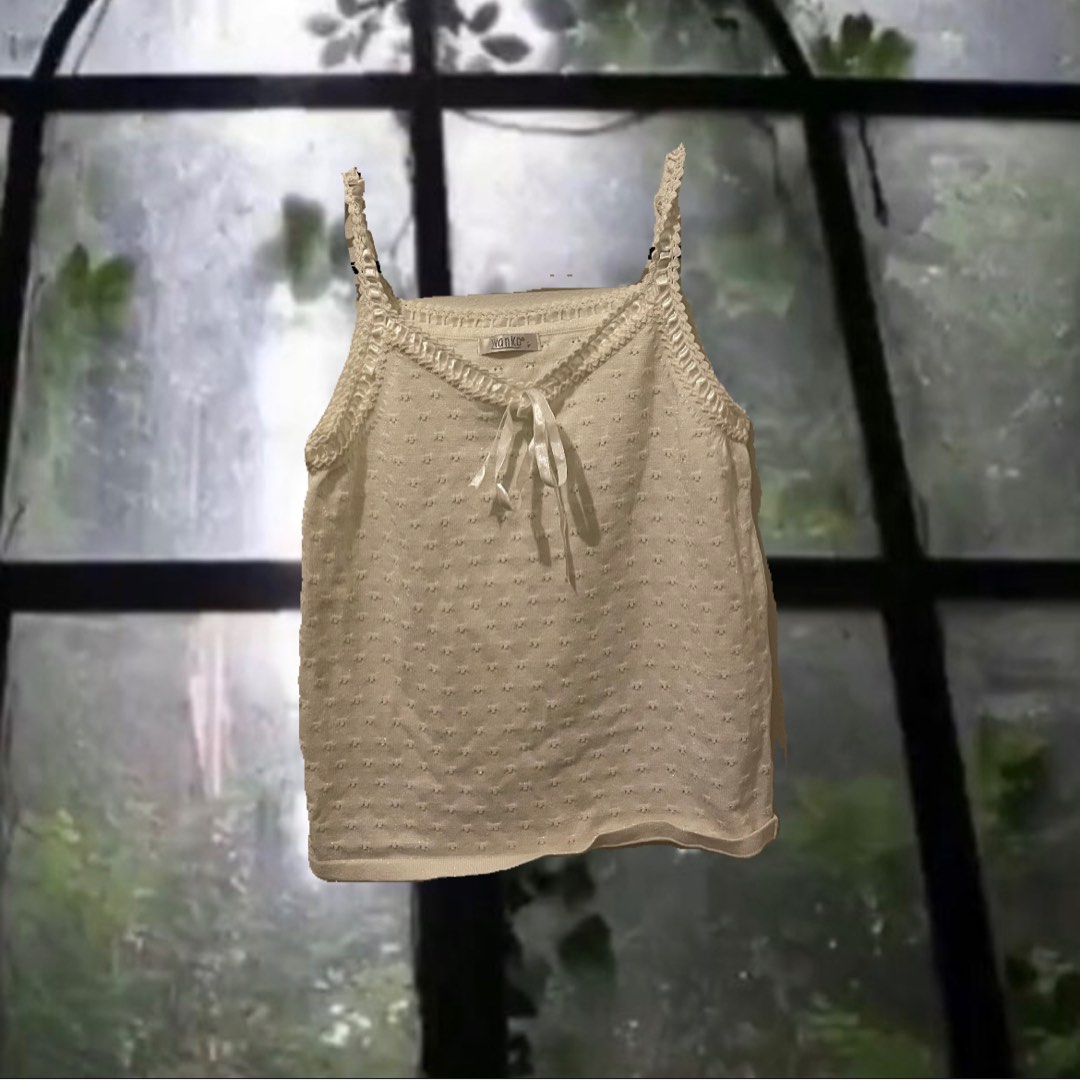 Cottagecore/Fairycore White Cami, Women's Fashion, Tops, Others Tops on ...