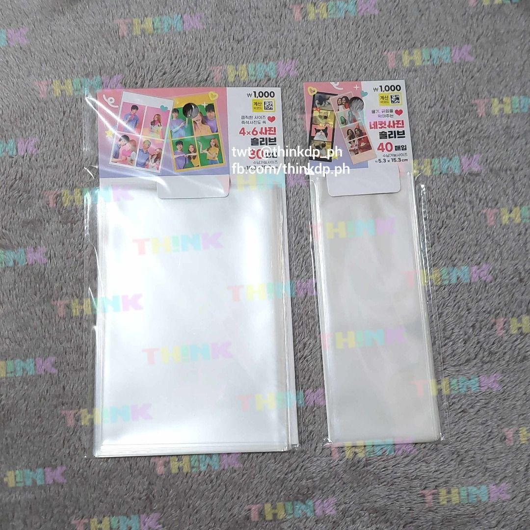 Daiso Korea Sleeves ( 4-cuts / 4x6 ) for 4cuts photo, postcard, Hobbies & Toys, Memorabilia ...