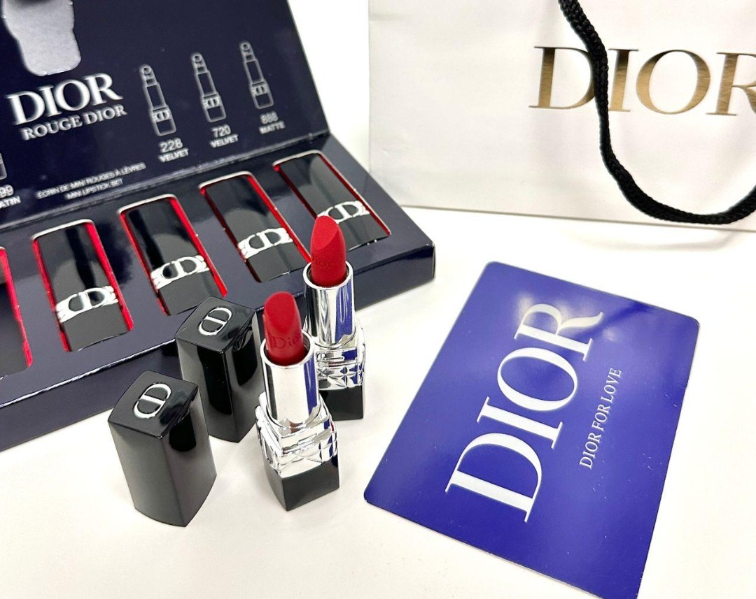 DIOR ROUGE 6 IN 1 MINI LIPSTICK SET (WPB), Beauty & Personal Care, Face ...