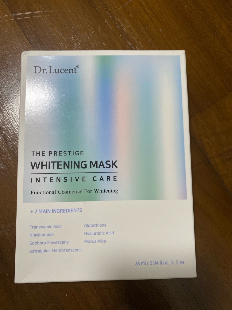 Dr. Lucent Prestige Whitening Mask, Beauty & Personal Care, Face, Face ...