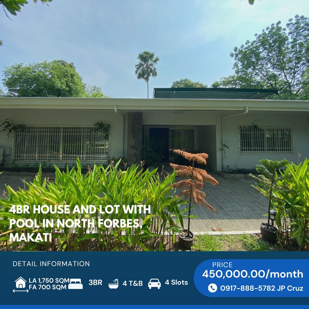 Exclusive 4BR House and Lot for Lease in North Forbes, Makati City ...