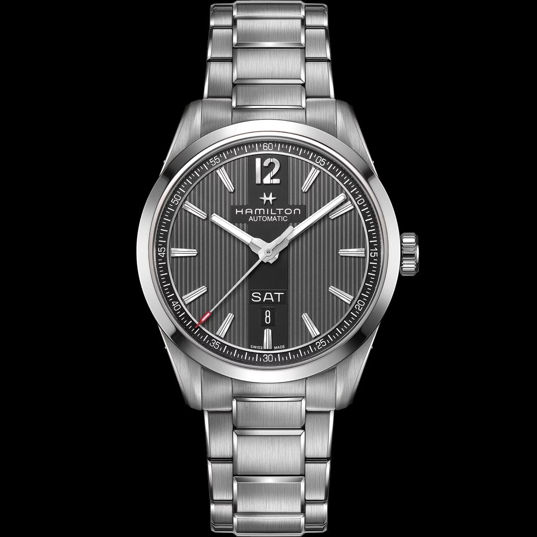 Hamilton Broadway Black Striped Dial 42mm Day Date Automatic Watch ...