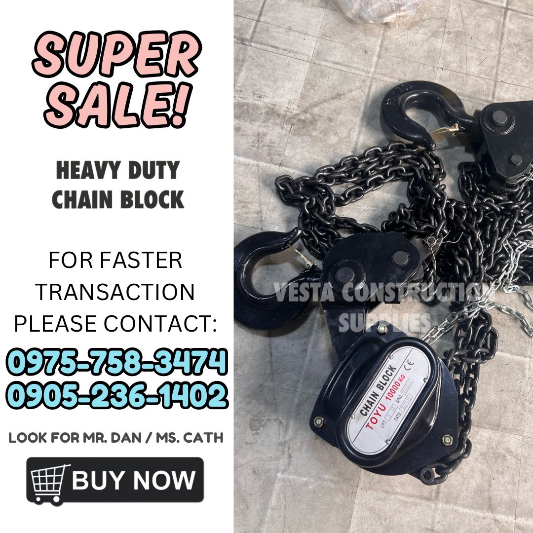 Heavy Duty Chain Block, Commercial & Industrial, Construction Tools & Equipment on Carousell