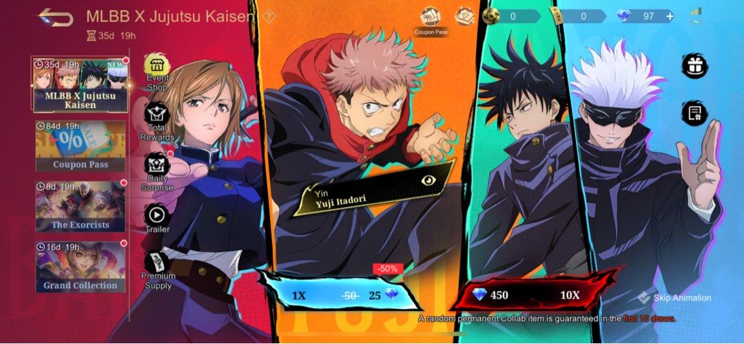 Jujutsu kaisen yin sakuna add on revamp Xavier Gojo Limited collab ...