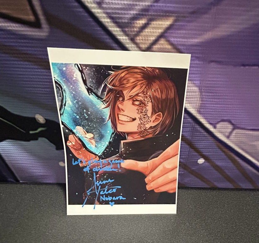 JUJUTSU KAISEN NOBARA PRINT SIGNED BY ENG VOICE ACTOR WITH QUOTE ...