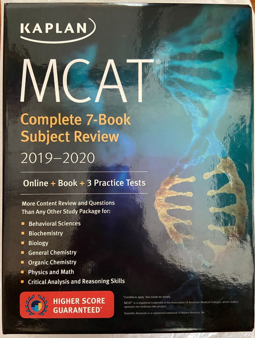 Kaplan MCAT Complete 7-Book Subject Review 2019-2020, Hobbies & Toys ...