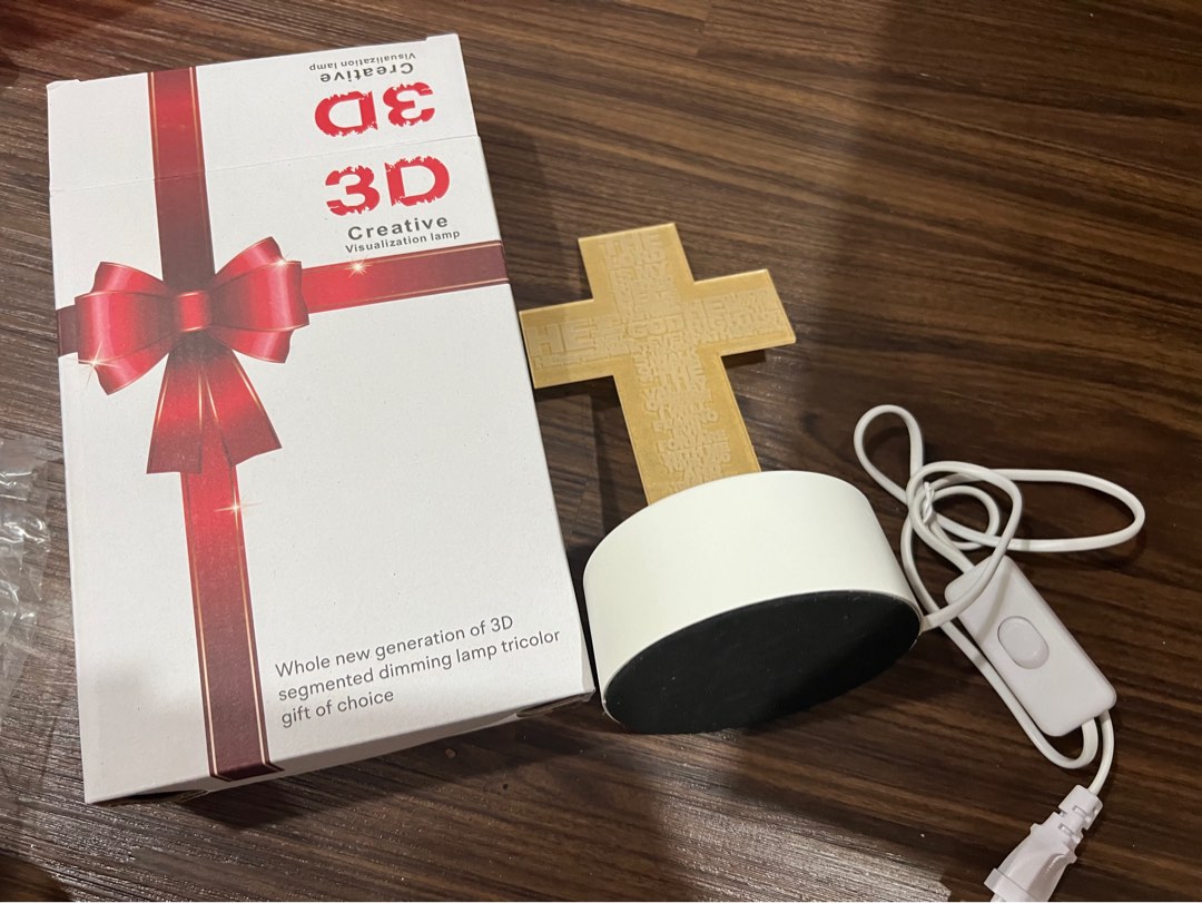 Lampu 3d salib, Perabotan Rumah di Carousell