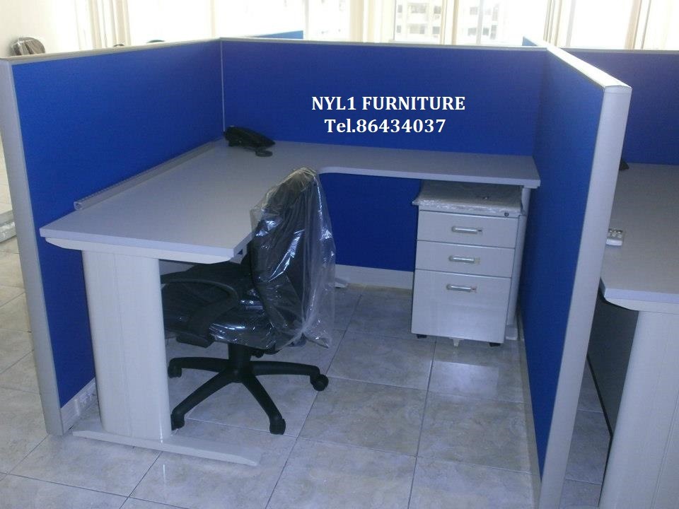 LINEAR WORKSTATION CUBICLE TABLE / OFFICE FURNITURE / OFFICE PARTITION ...