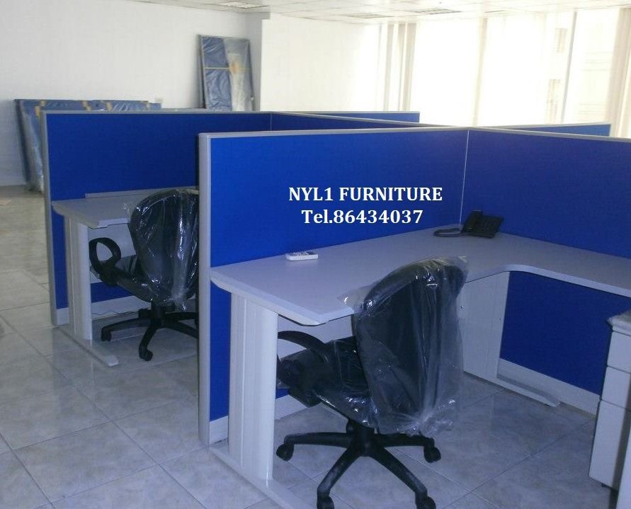 LINEAR WORKSTATION CUBICLE TABLE / OFFICE FURNITURE / OFFICE PARTITION ...