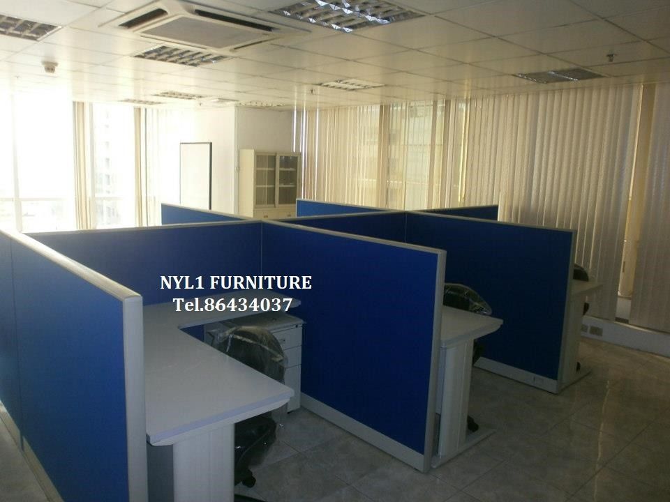 LINEAR WORKSTATION CUBICLE TABLE / OFFICE FURNITURE / OFFICE PARTITION ...