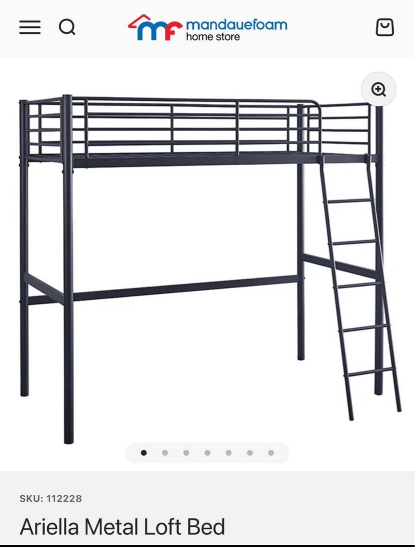 Mandaue Metal Loft Bed, Furniture & Home Living, Furniture, Bed Frames ...